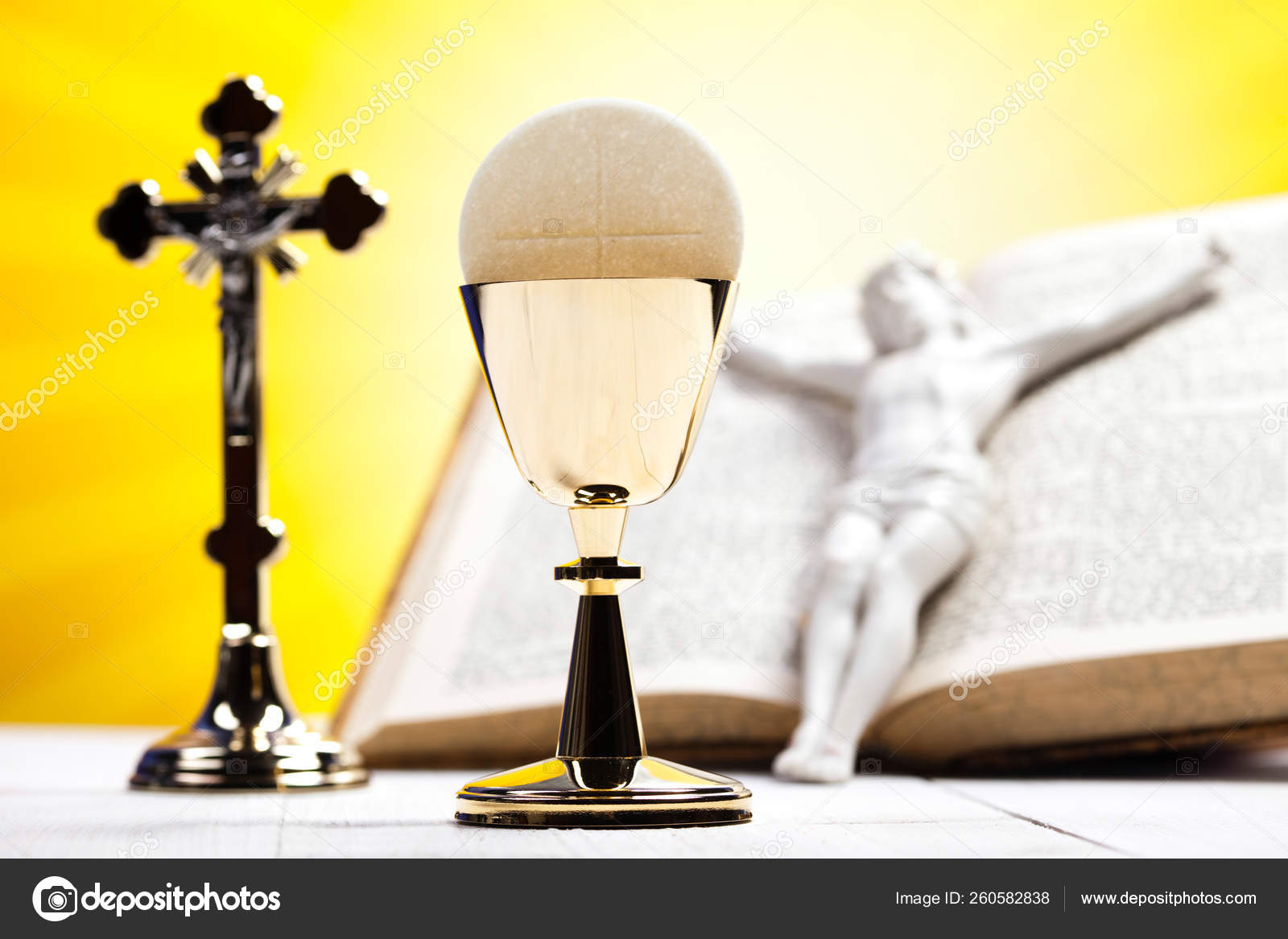 Christian Holy Communion Bright Background Saturated Concept Stock ...