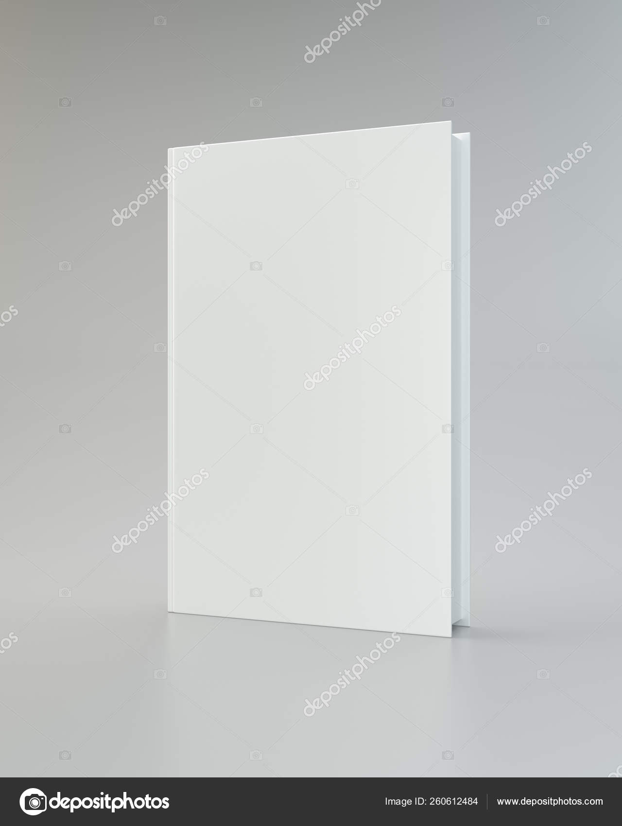 Blank Vertical Book Cover Template Front Side Standing Perspective View ...