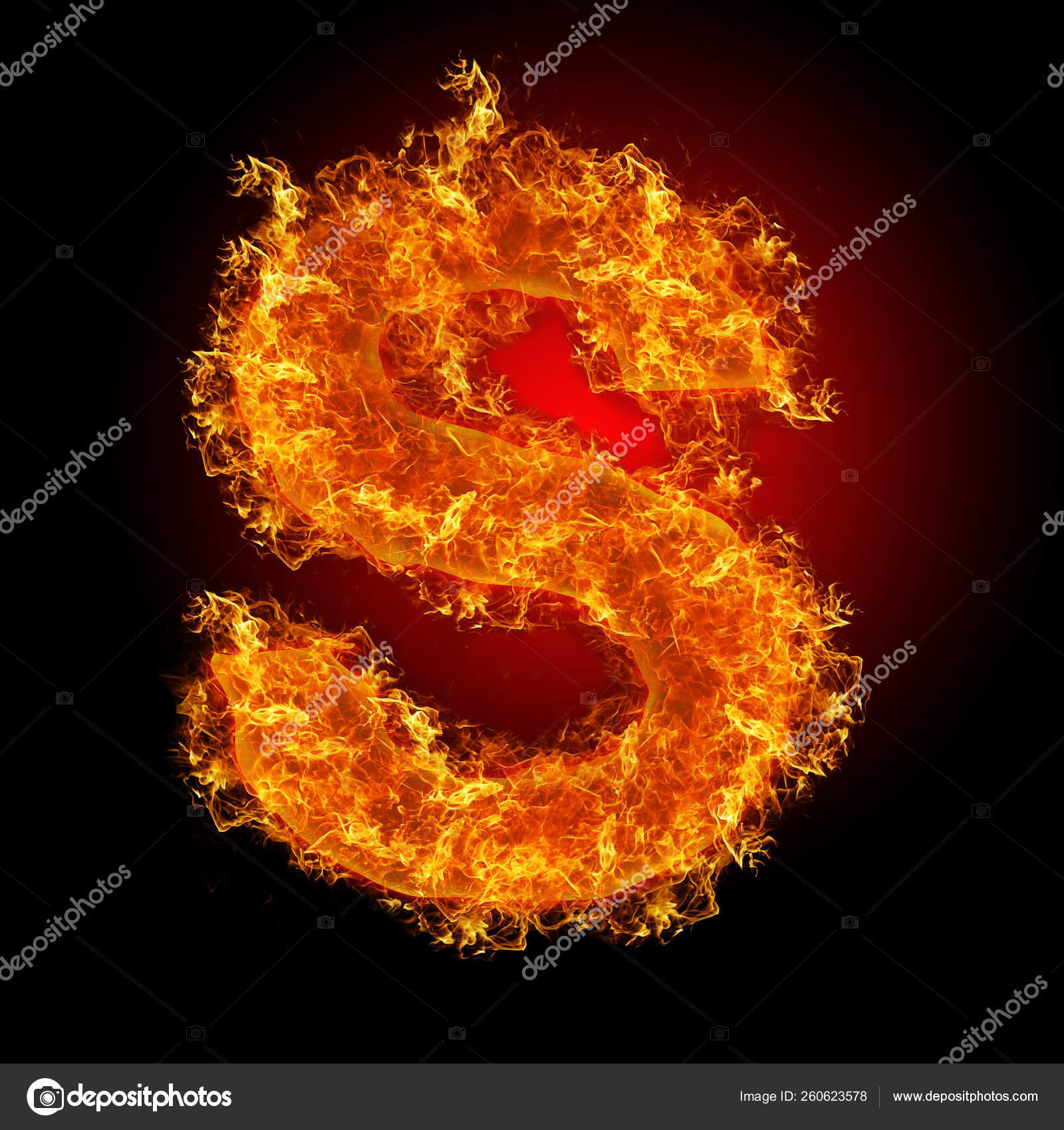 The Letter S In Fire