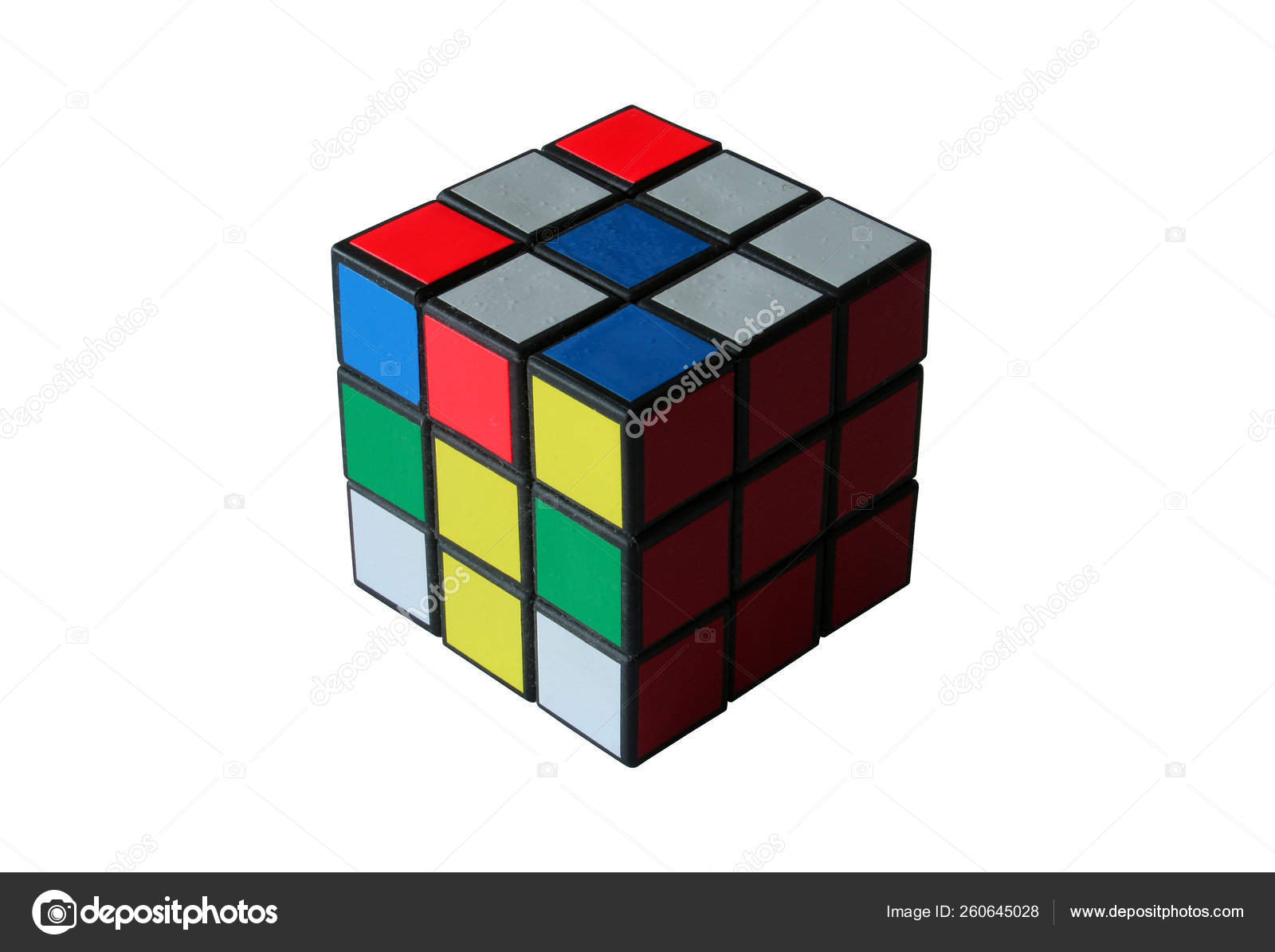 Closeup Rubik's Cube Isolated White Background Stock Photo by ...