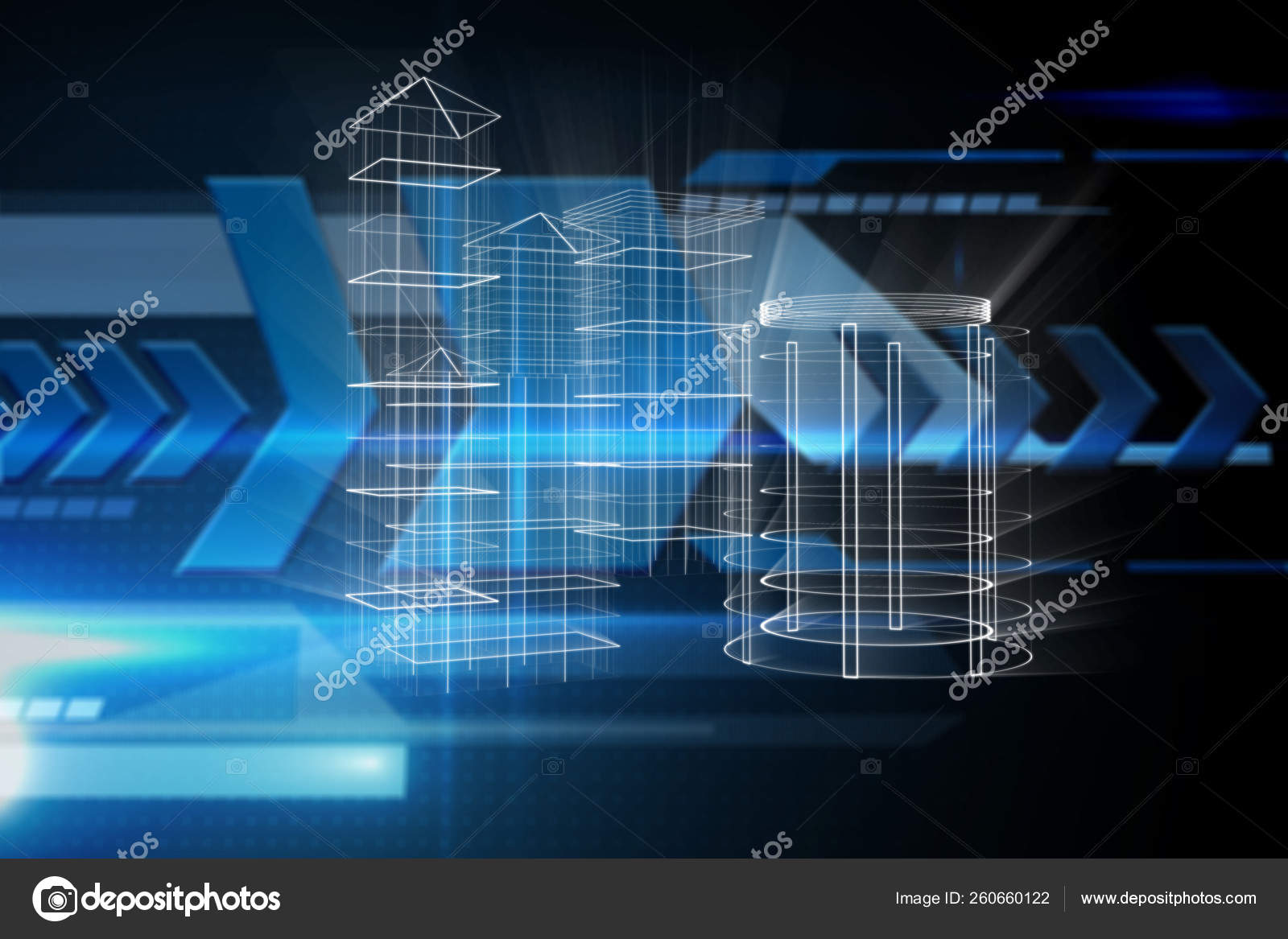 Technology Interface Arrows Technical Background Stock Photo by ...