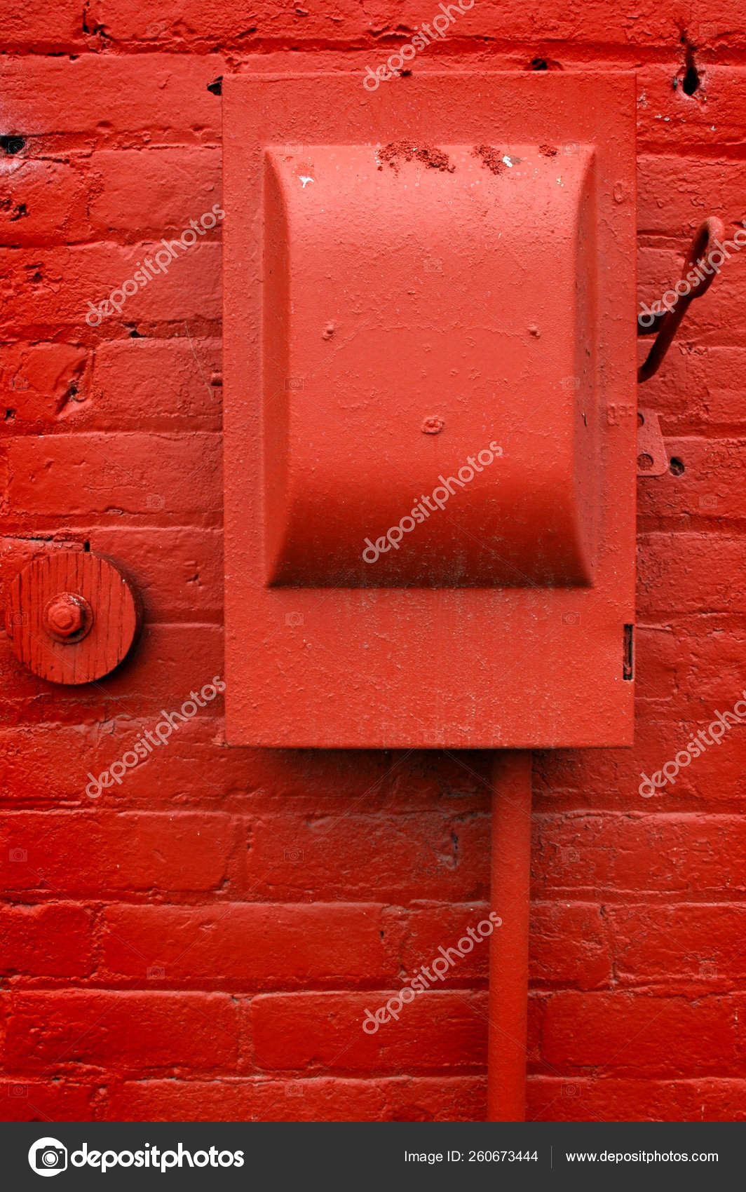Old Electrical Power Box Mounted Brick Wall All Box Wall Stock Photo by ...
