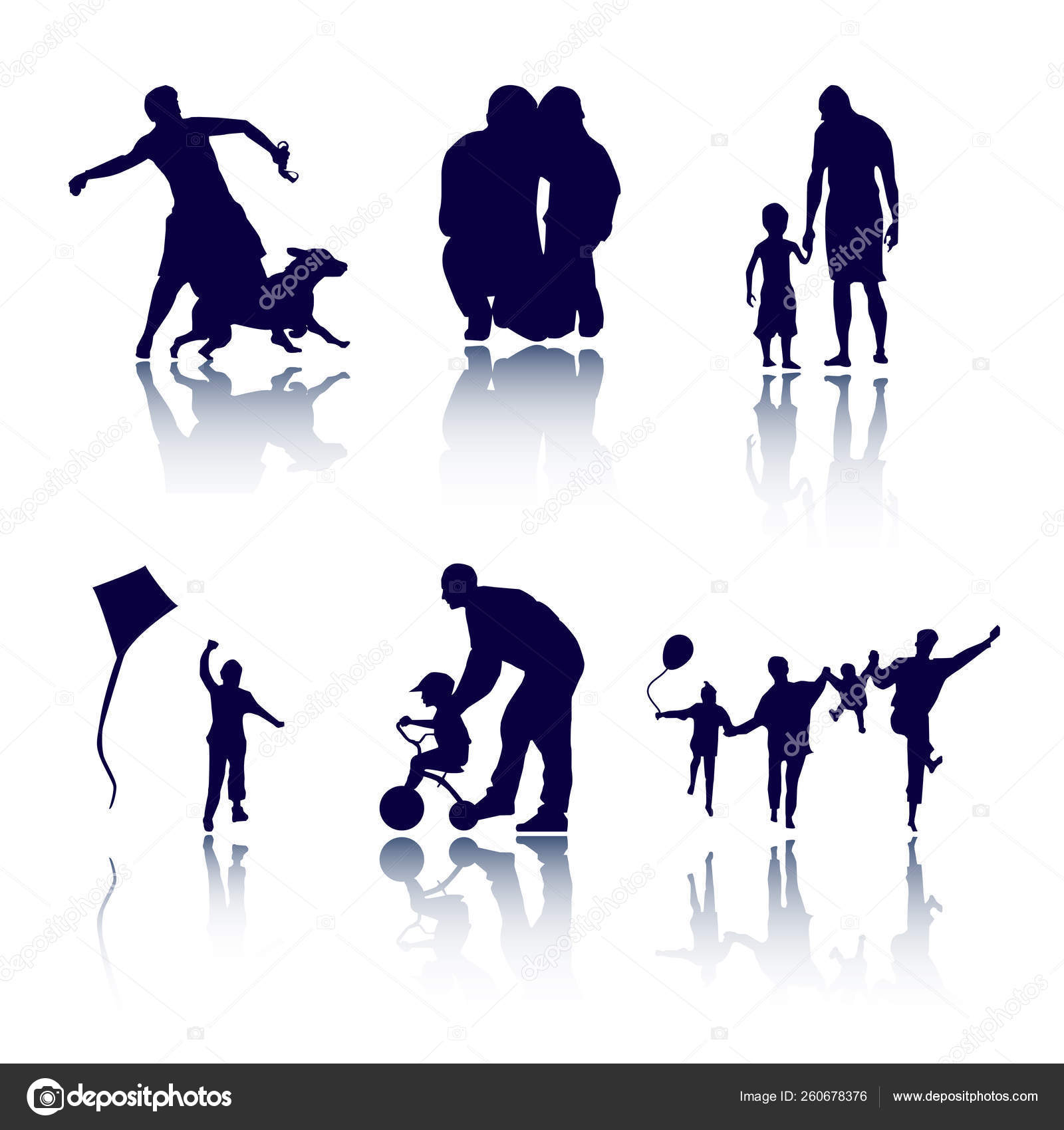 Set Family Playing Vector Illustration Stock Photo by ©YAYImages 260678376