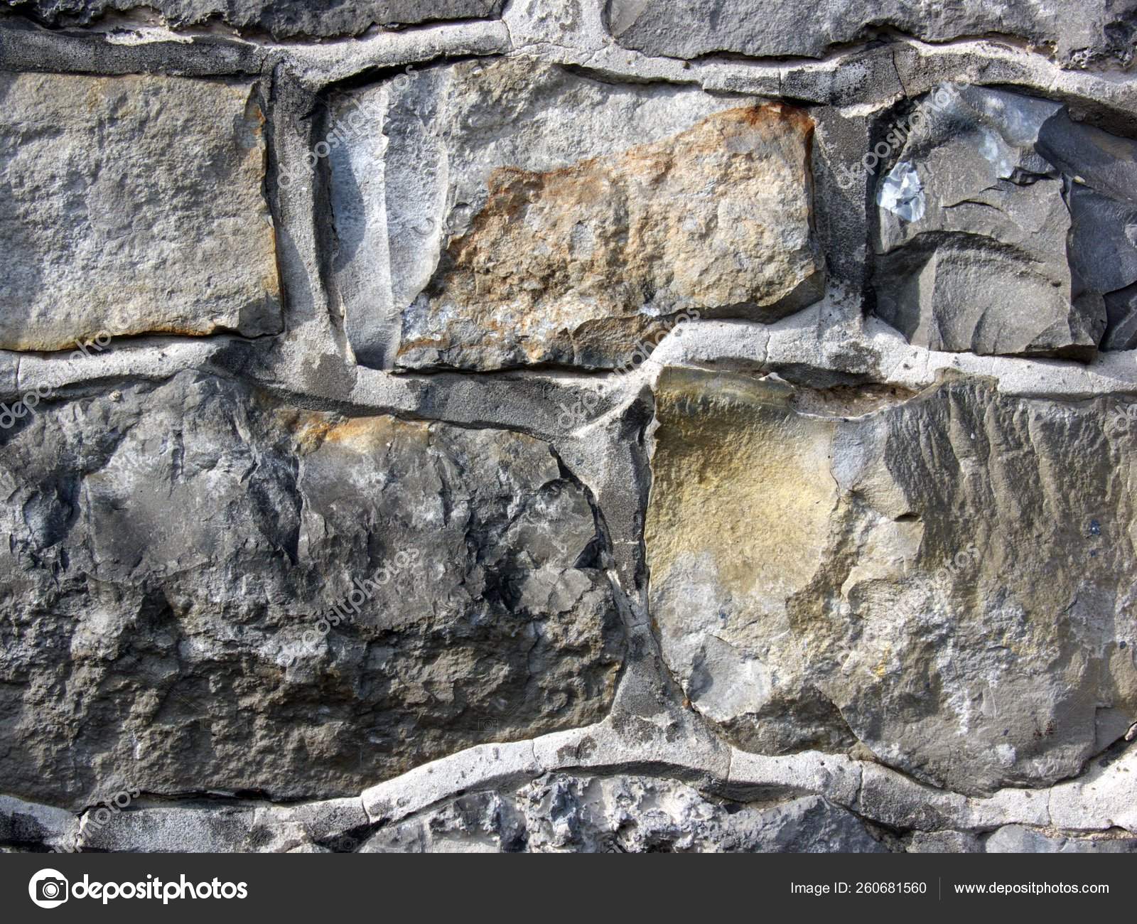 Portrait Flintstone Wall Big Bricks Stock Photo by ©YAYImages 260681560