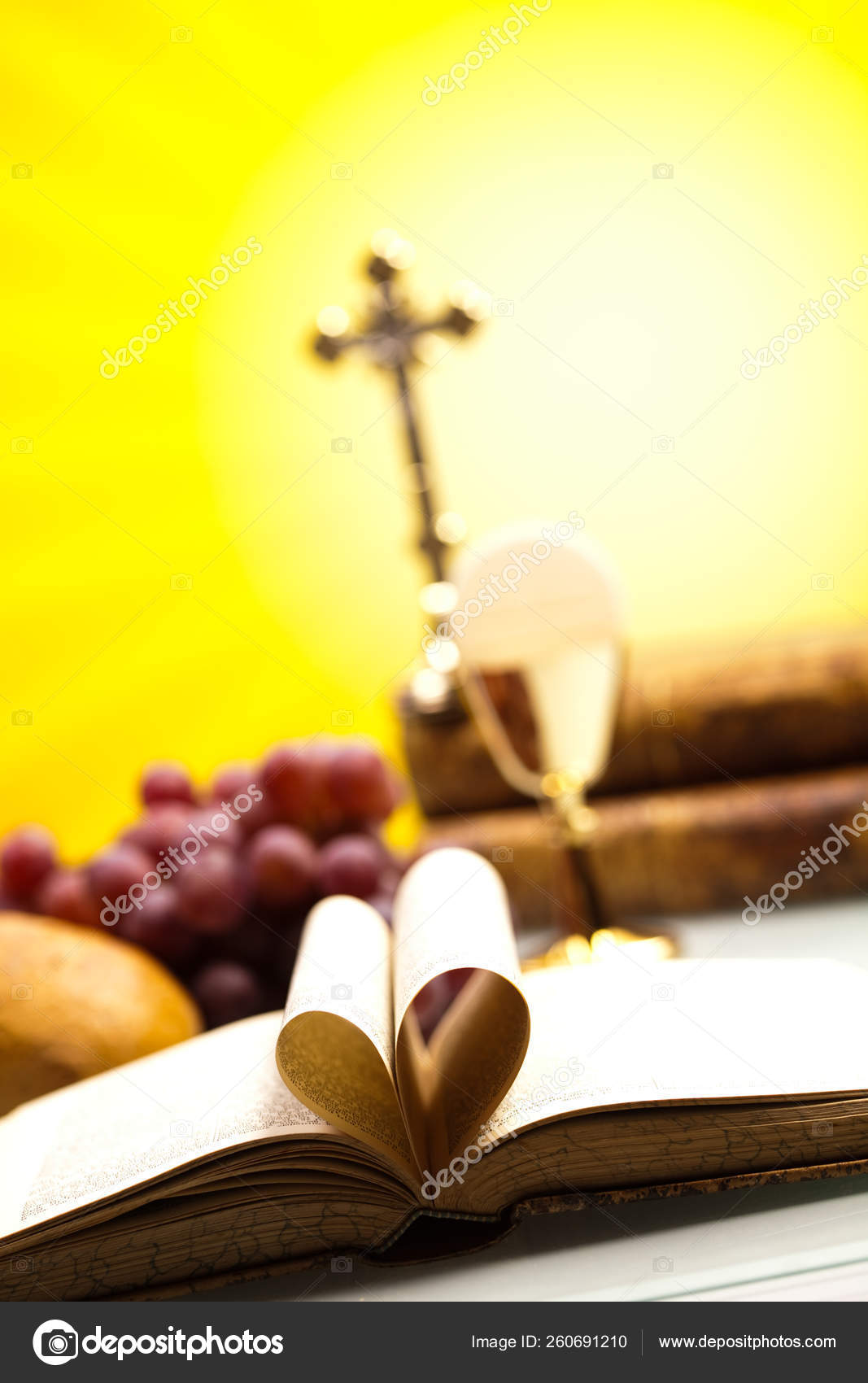 Eucaristía Sacramento Comunión Fondo Luminoso Concepto Saturado — Foto ...