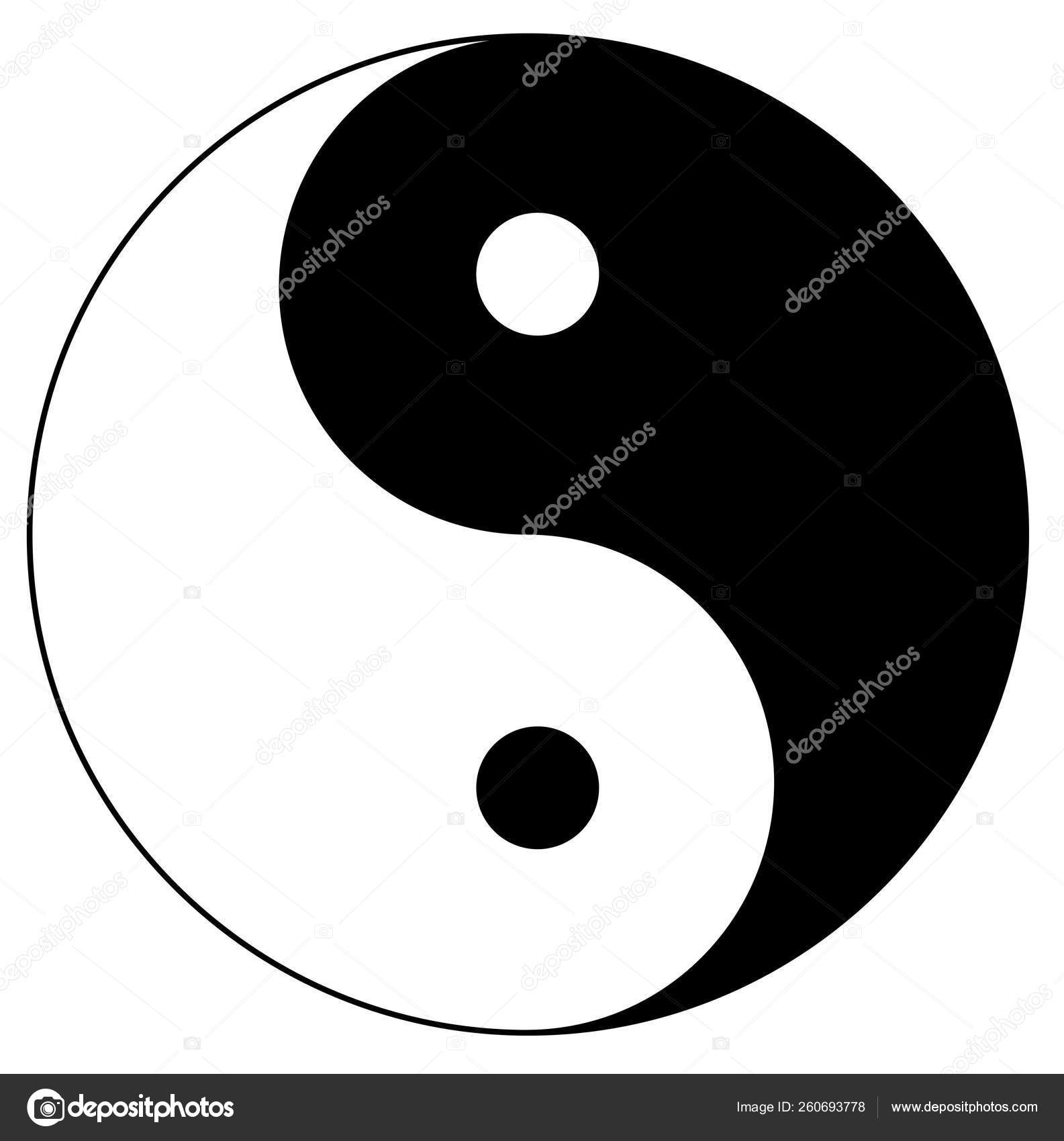 Simple Yin Yang Symbol All Isolated White Background — Stock Photo ...