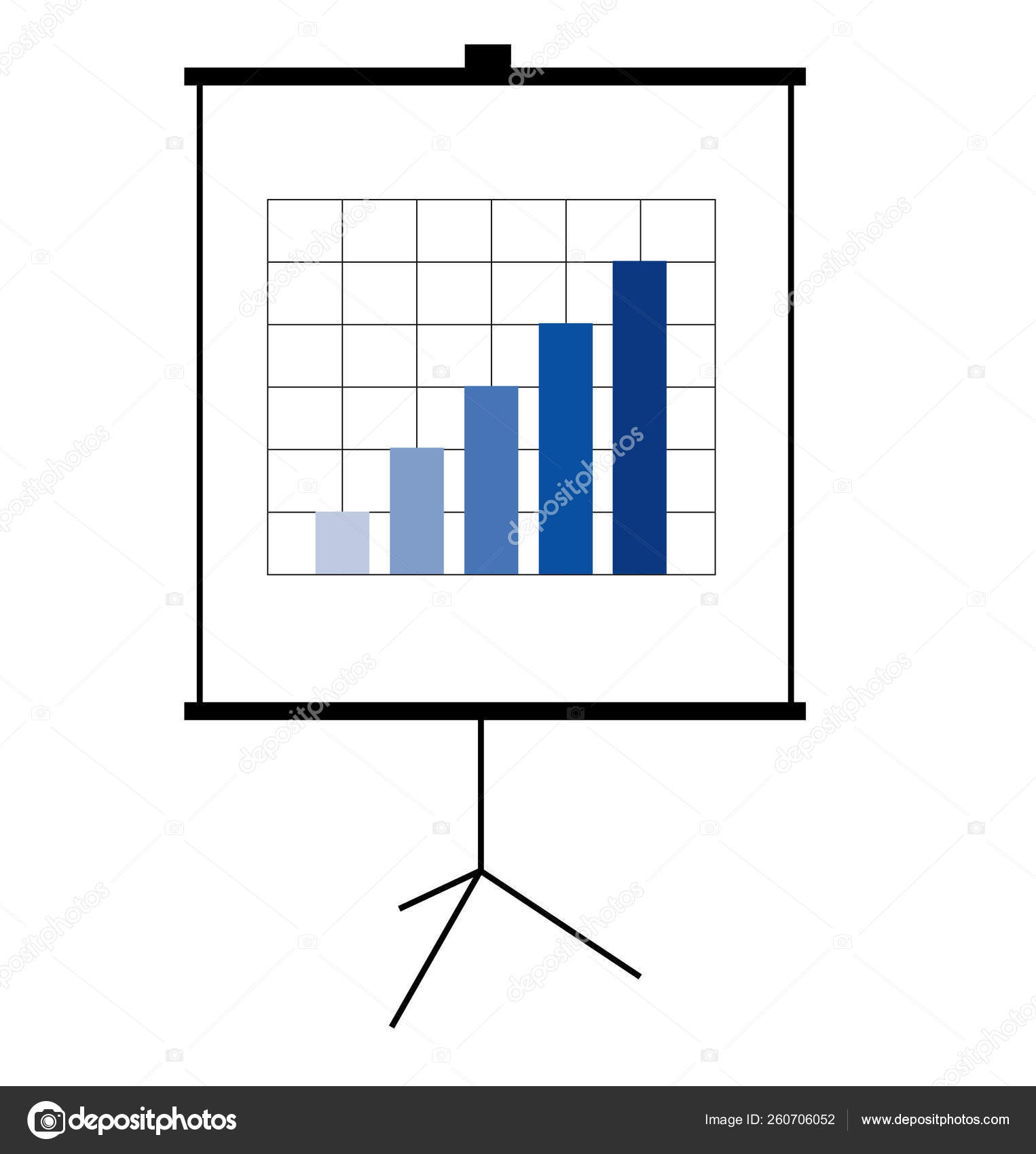 Stylized Flip Chart Diagram All Isolated White Background Stock Photo ...
