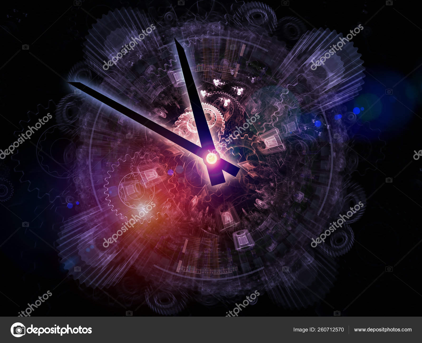 Background Design Clock Hands Gears Lights Abstract Design Elements ...