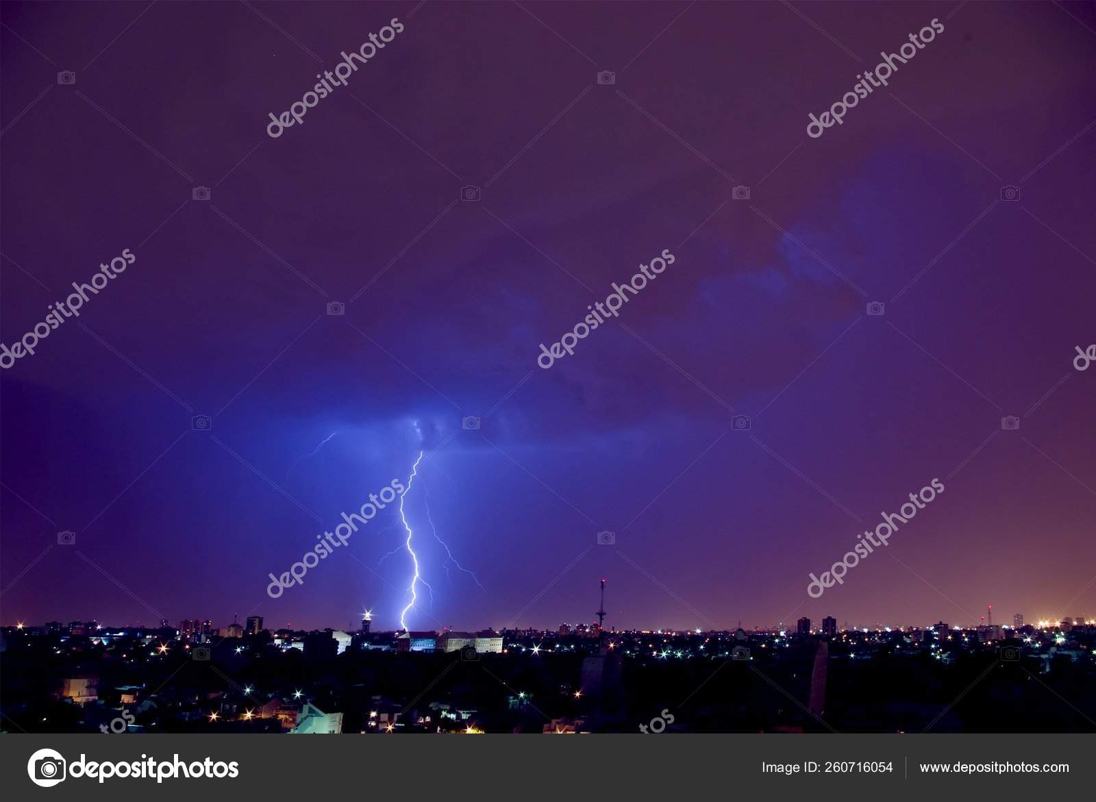 Electrical Storm City Stock Photo by ©YAYImages 260716054