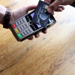 Contactless Payment Card Pdq Background Copy Space Hand Holding Credit ...