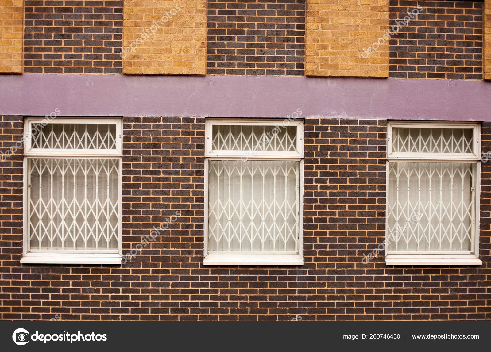 Old Red Brick Wall Windows Wolverhampton Abstract Architecture Stock ...