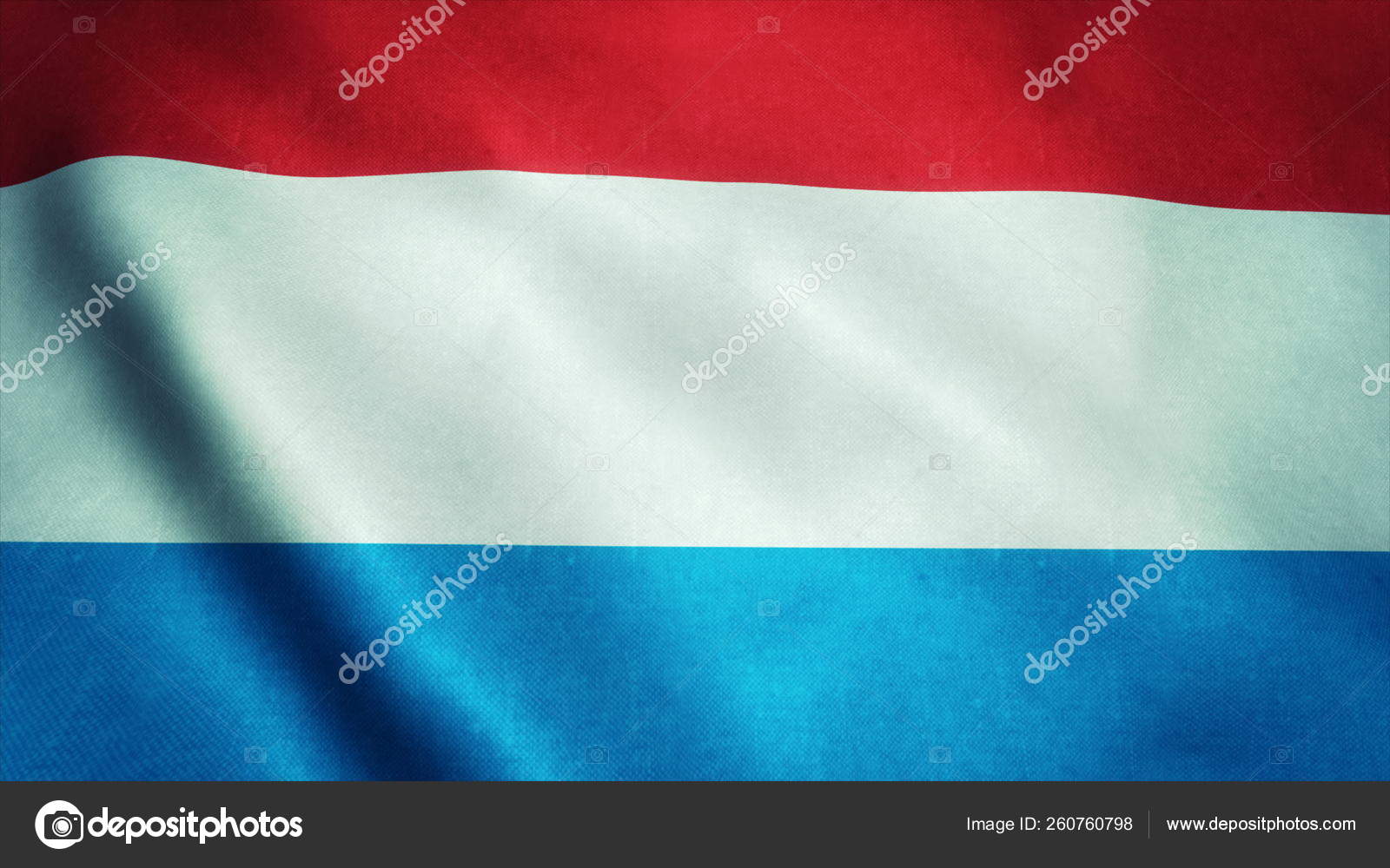 Realistic Ultra Flag Luxembourg Waving Wind Seamless Loop Highly Detailed Stock Photo by ...