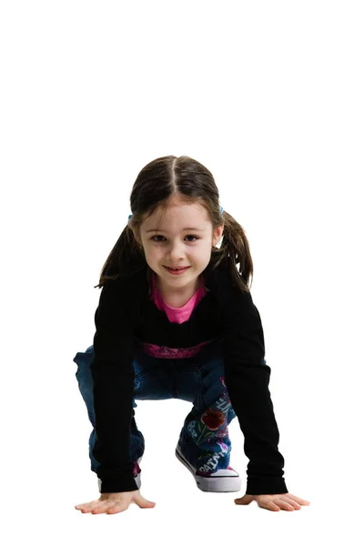 Funny Little Girl Posing White Stock Photo by ©YAYImages 261261220