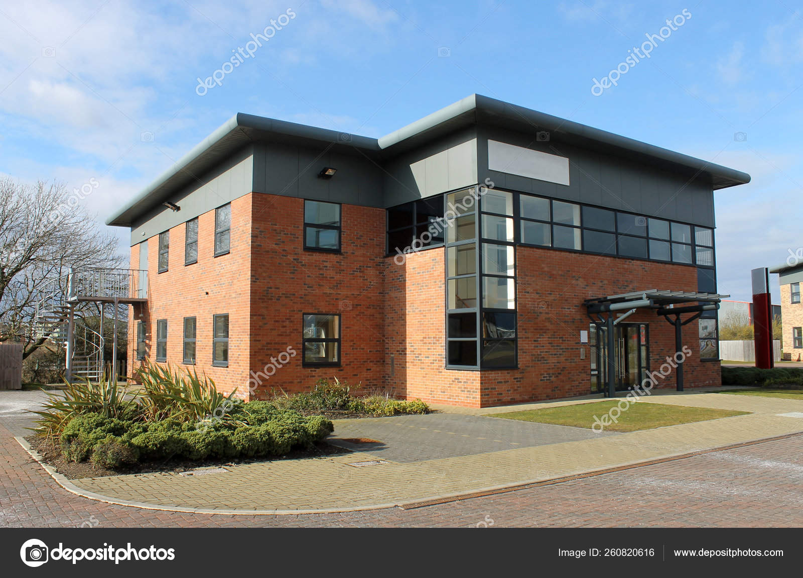Modern Office Building Available Rent Business Park Stock Photo by ...