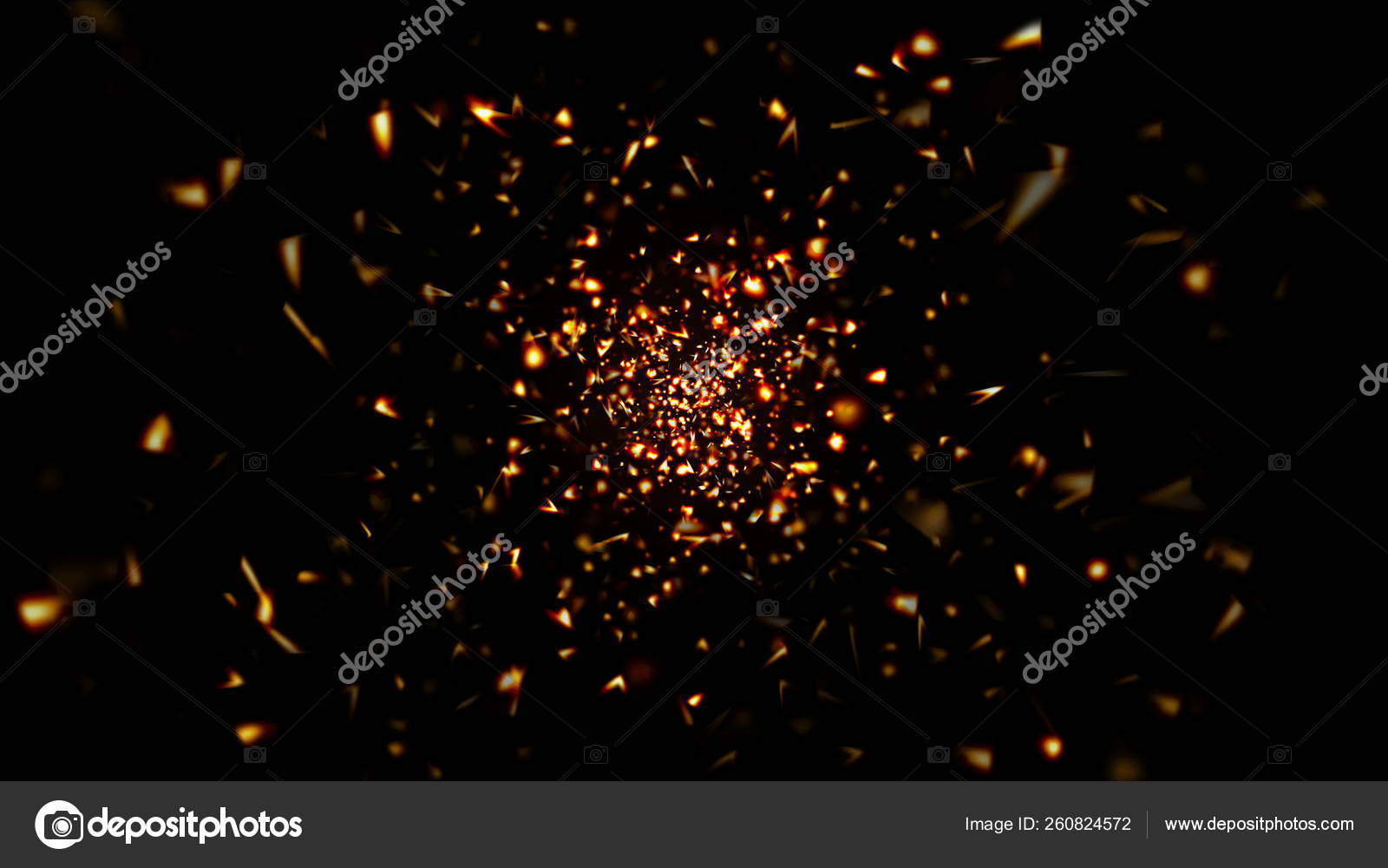Abstract Background Gold Particles Shapes Rendering — Stock Photo ...