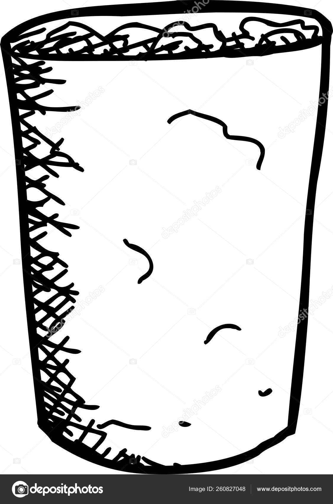 Cartoon Outline Garbage Can White Background Stock Photo by ©YAYImages ...