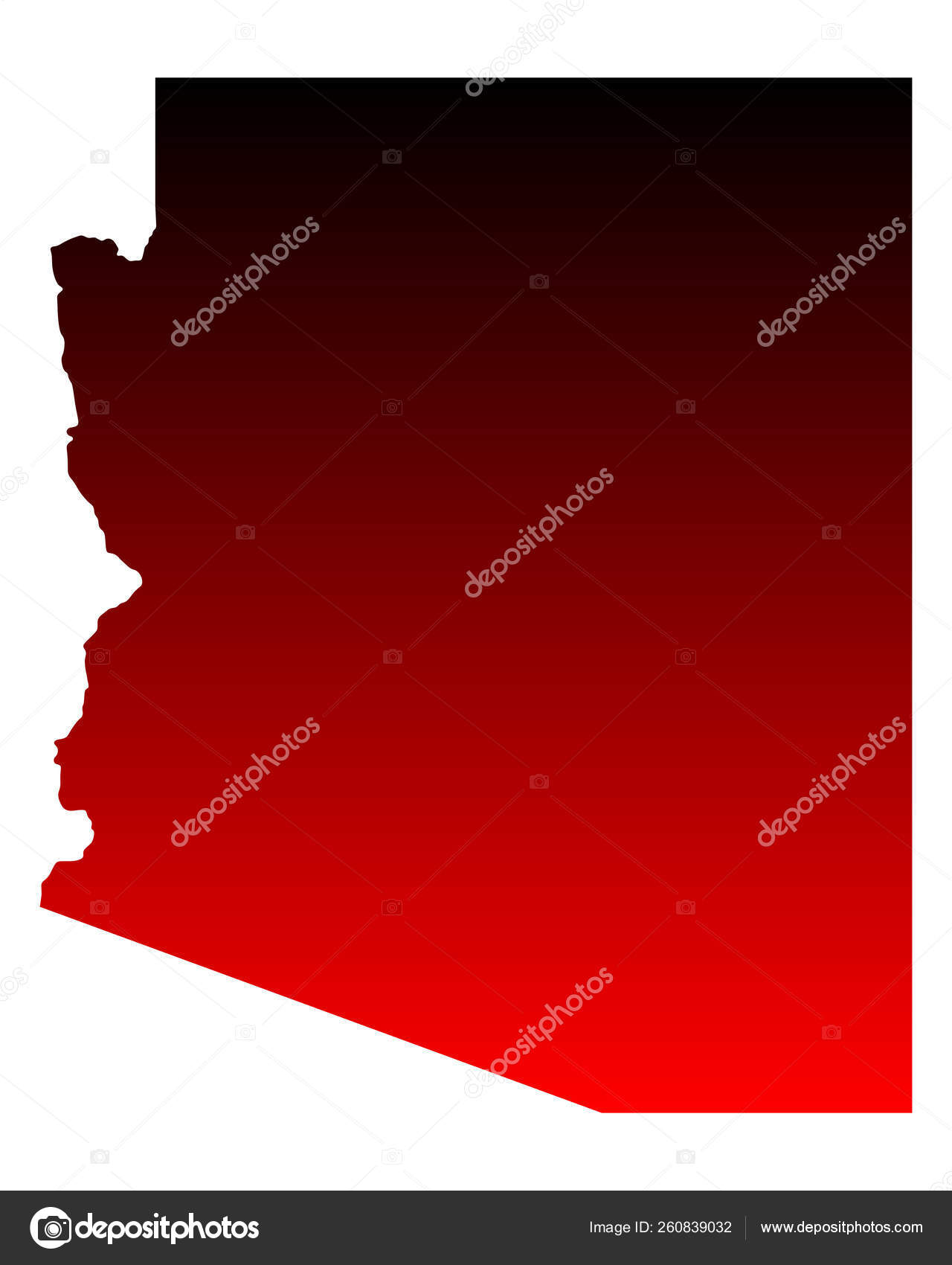 Map Arizona Simple Geographical Map — Stock Photo © YAYImages #260839032