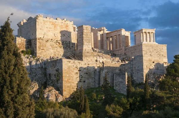 Rock Parthenon Herodion Theatre Landmarks Athens Greece — Stock Photo ...