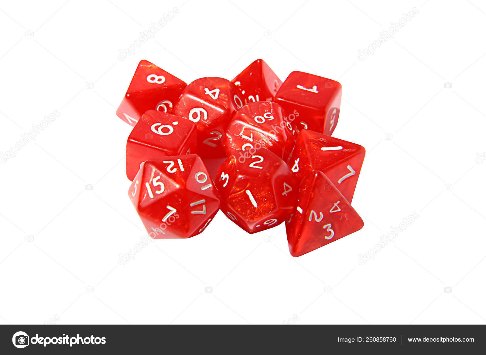 Red Role Playing Dice Set — Stock Photo © YAYImages #260858760