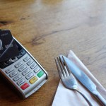 Contactless Payment Card Pdq Background Copy Space Hand Holding Credit ...