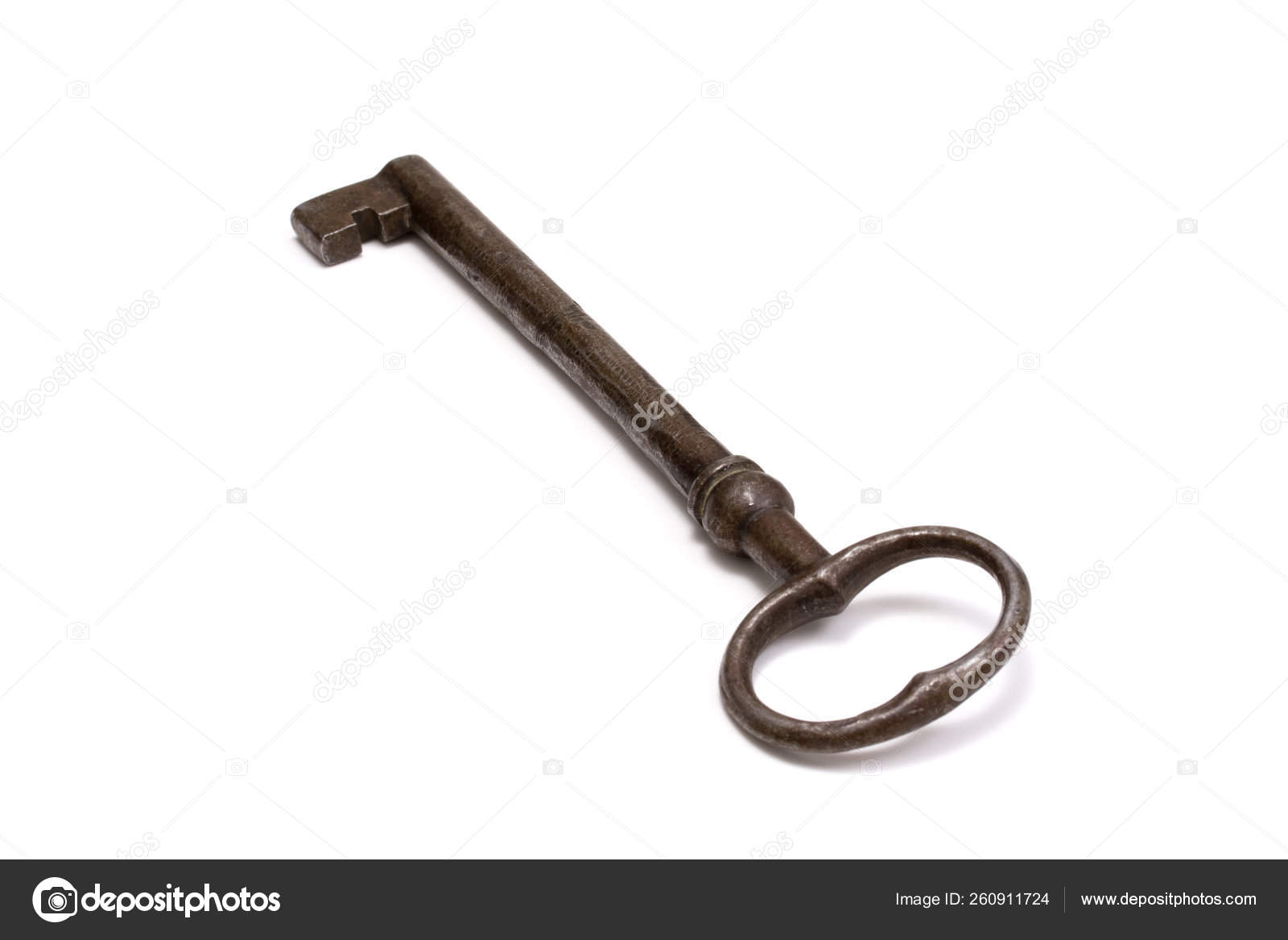 Old Key Isolated White Background — Stock Photo © YAYImages #260911724