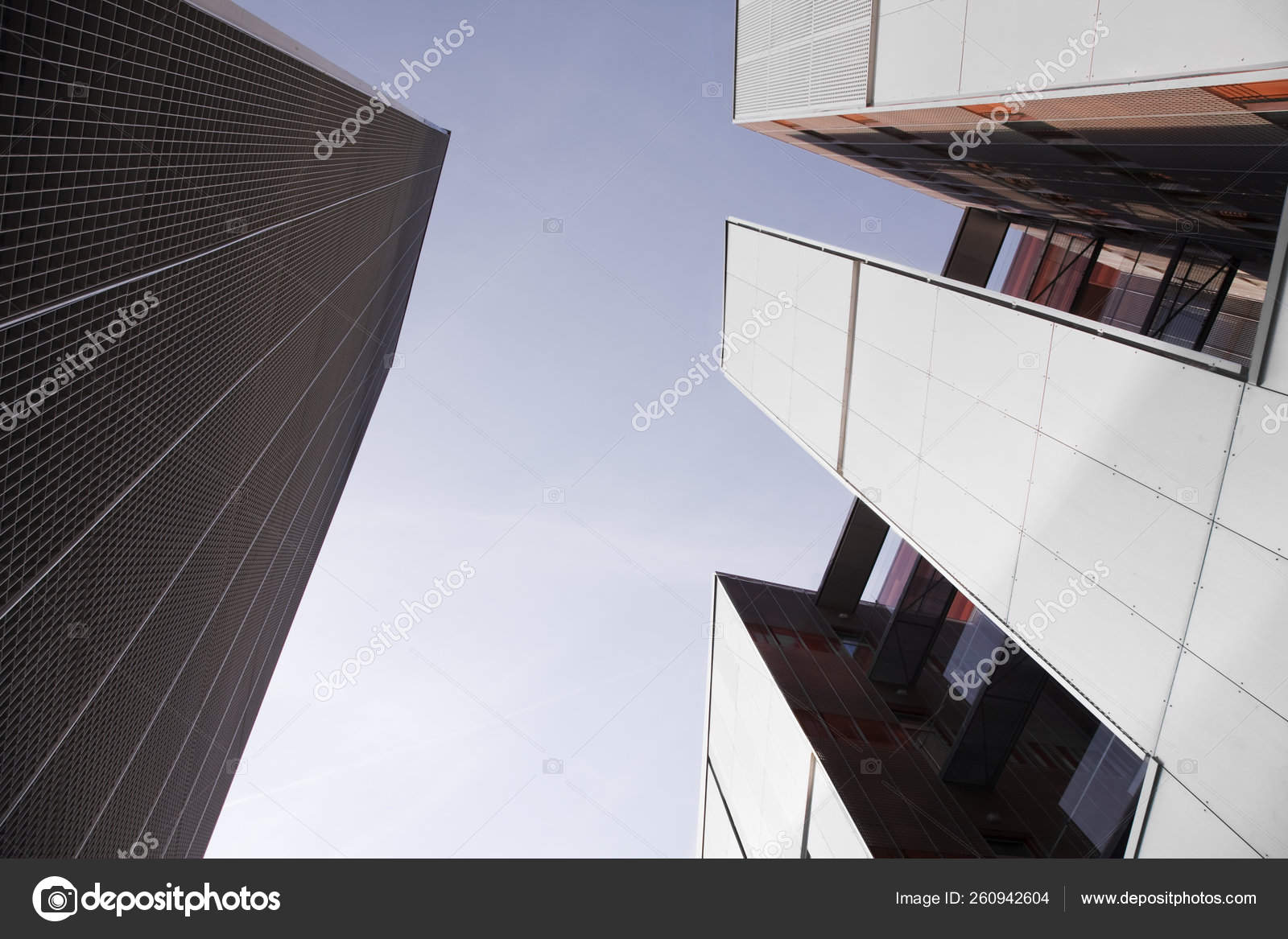 Exterior Modern Tall Office Buildings Reaching Sky High Tech Center ...