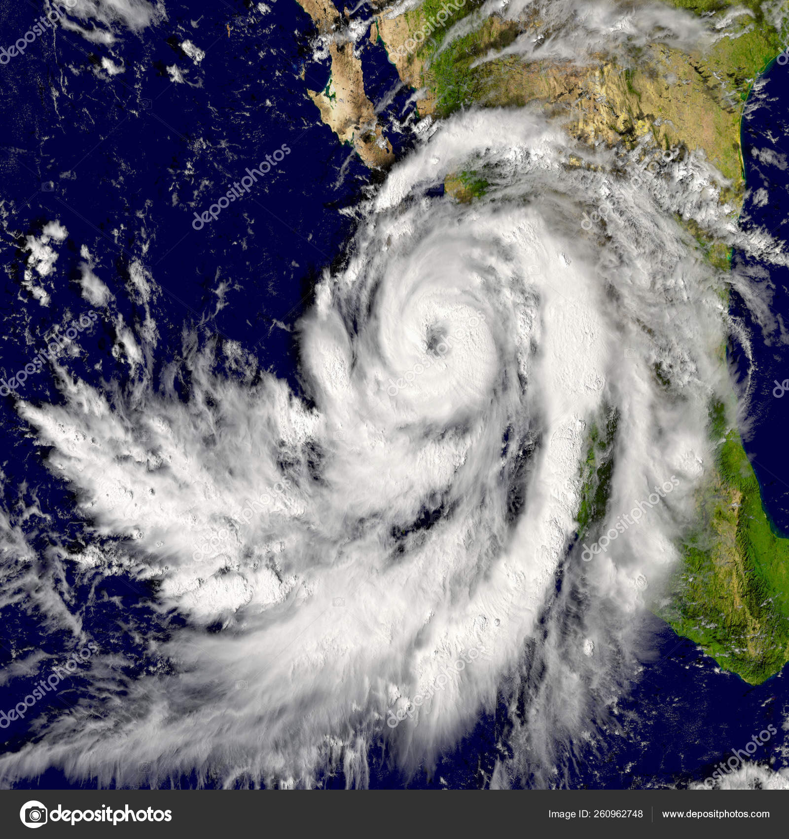 Illustration Hurricane Patricia Pacific Elements Image Furnished Nasa ...