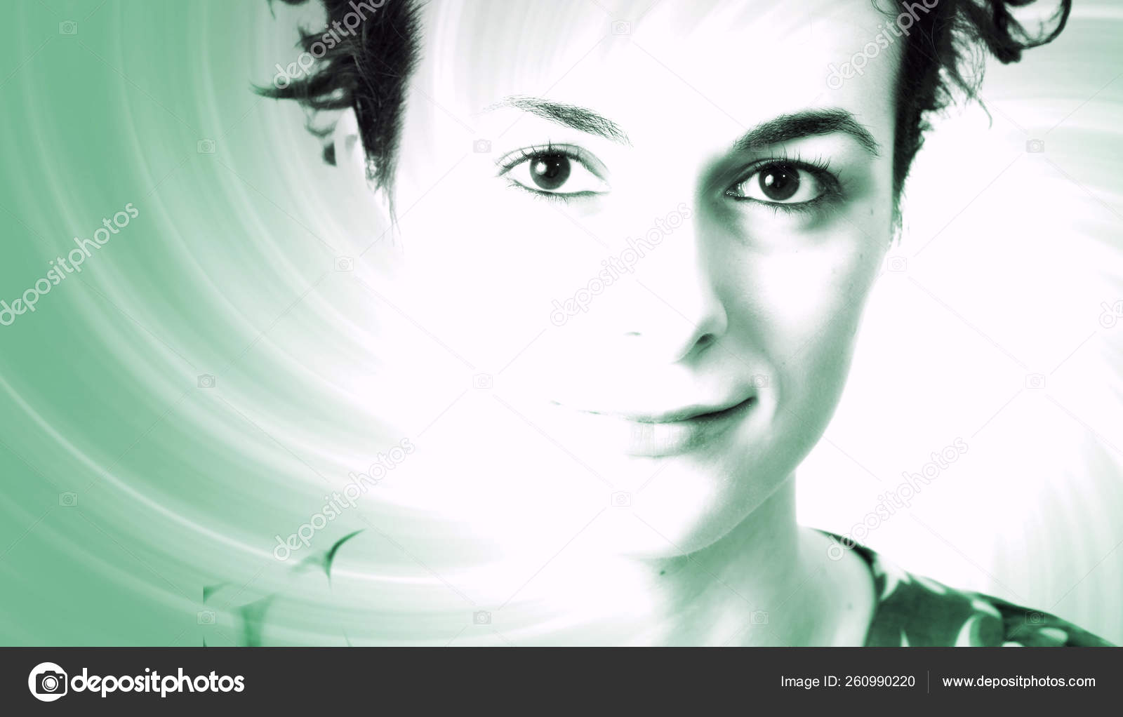 Woman Face Ray Light Background Stock Photo by ©YAYImages 260990220