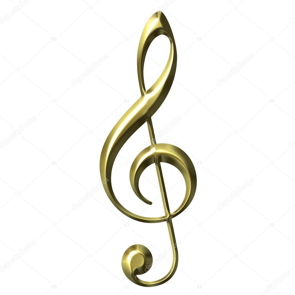 Golden Treble Clef — Stock Photo © YAYImages #261006398