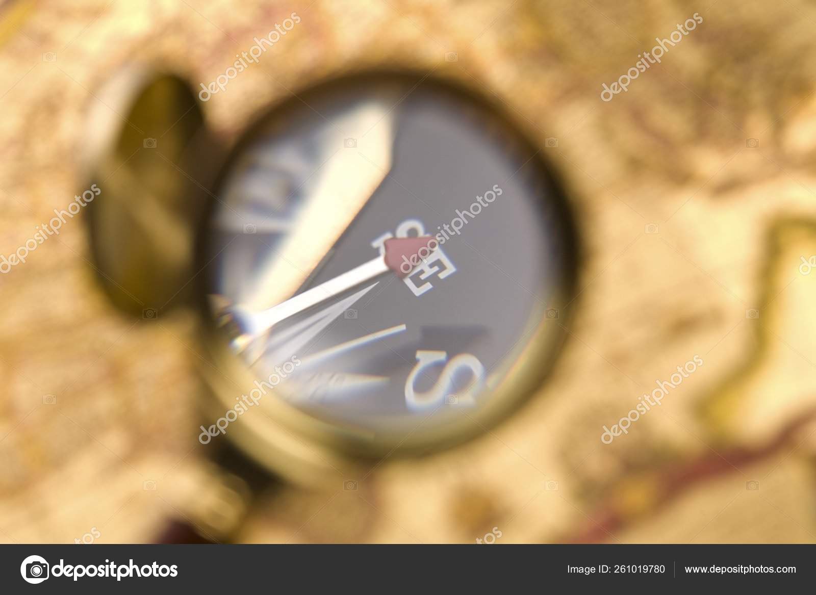 Beautiful Golden Compass Old Map — Stock Photo © YAYImages #261019780