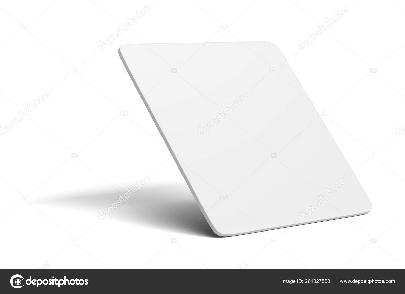 White Blank Card White Background Card Corner Isolated Rendering ...