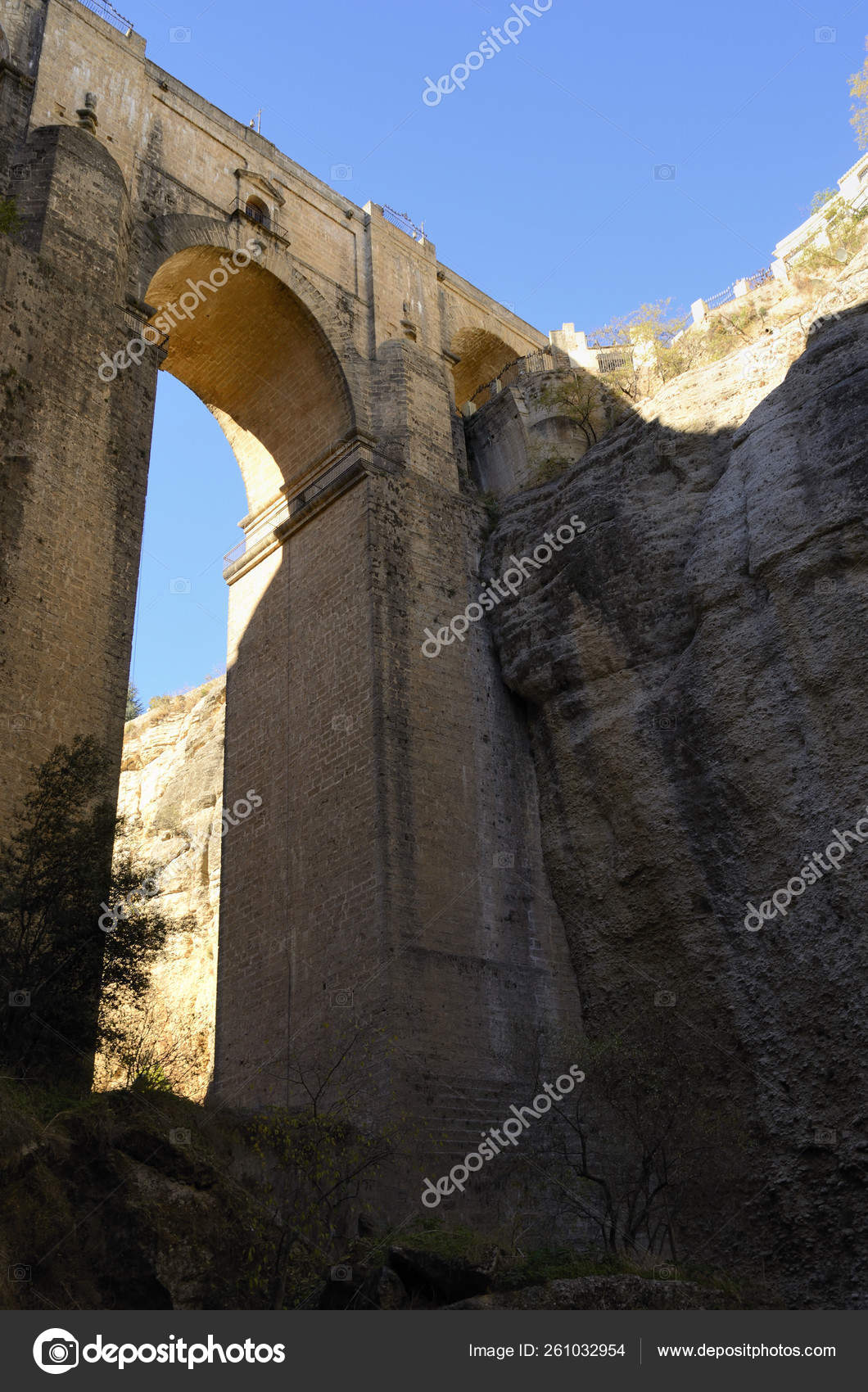 New Bridge Ronda Spain Tallest Bridges Towering 120 Metres Canyon Stock ...