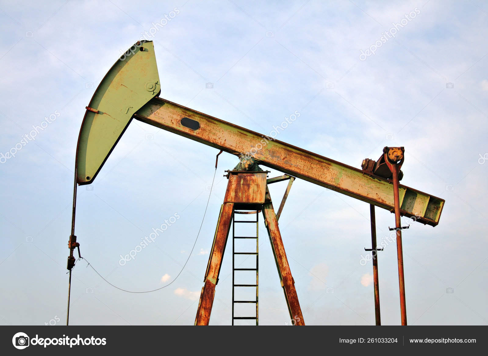 Very Rusty Old Oil Pump Jack Still Working Northern Germany — Stock ...