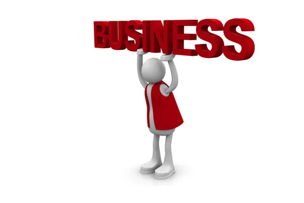 3d man carrying big red word problem on his back isolated on white ...