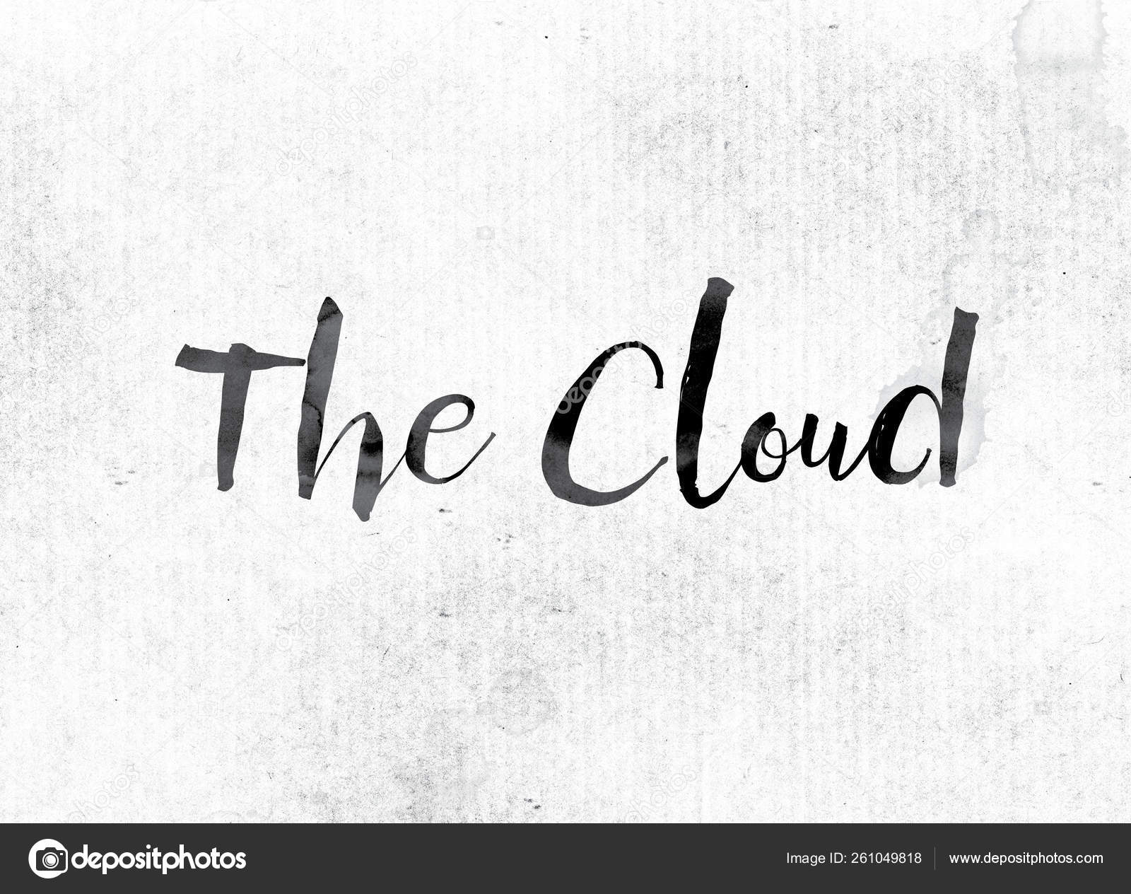 Word Cloud Concept Theme Painted Watercolor Ink White Paper Stock Photo ...