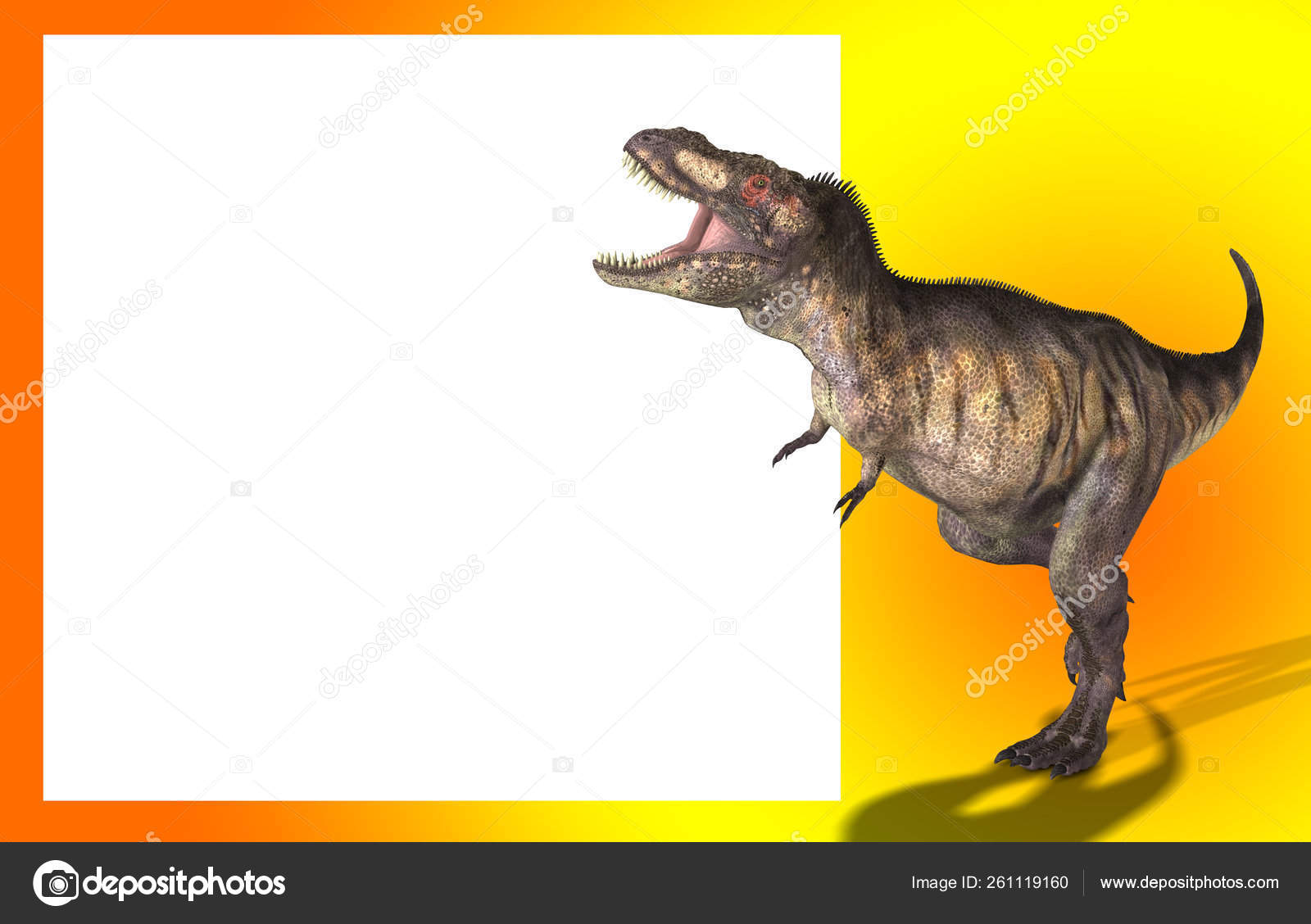 Tyrannosaurus Rex Menacing Pose Blank Customisable Space — Stock Photo ...