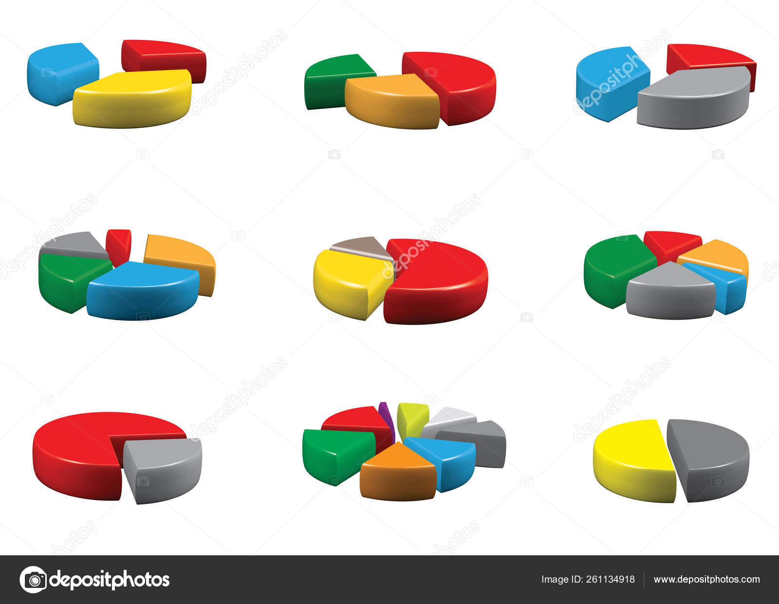 Pie Chart Isolated White Background Stock Photo by ©YAYImages 261134918