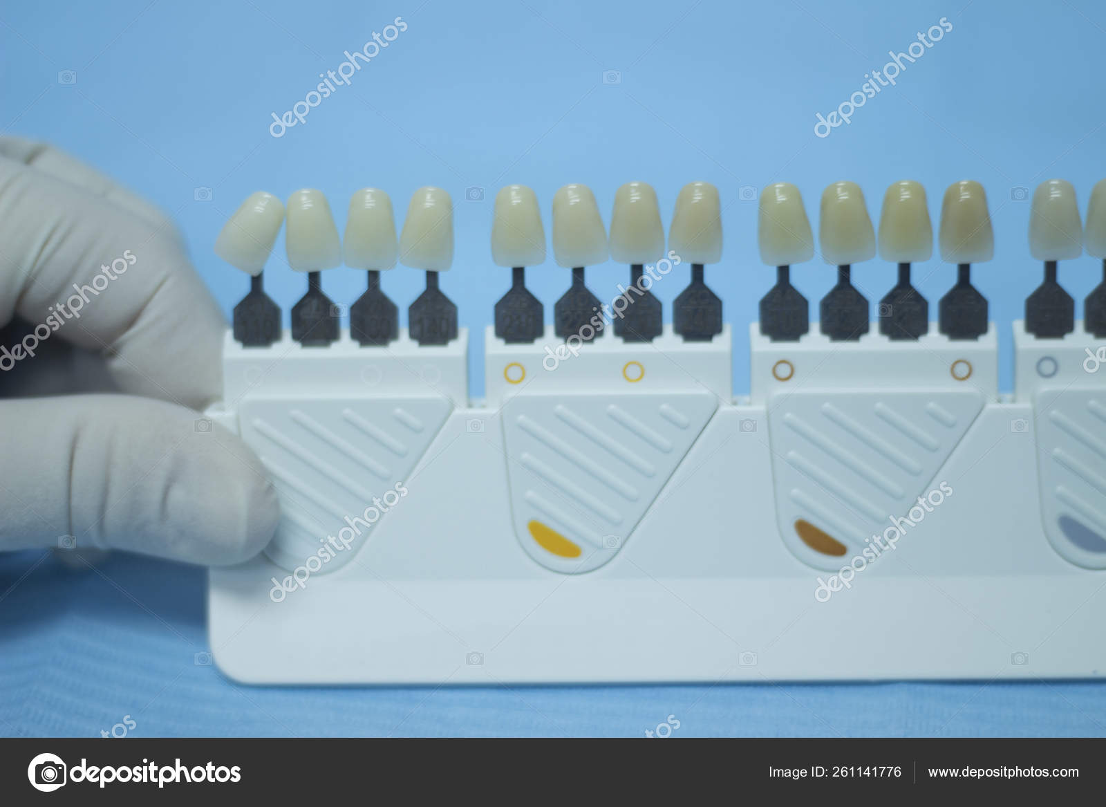 Dentist's Tooth Color Guide Used Choose Appropriate Natural Colors ...