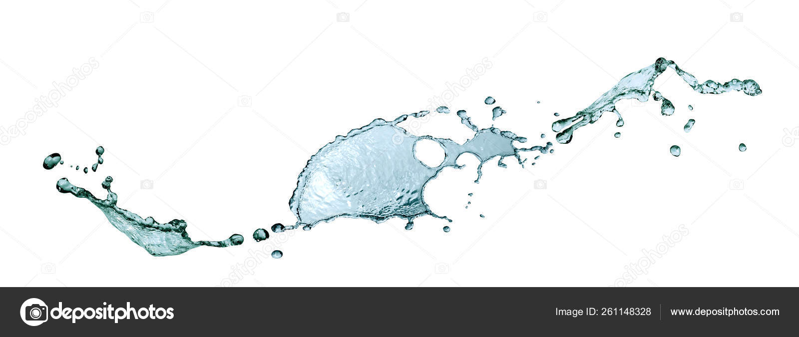 Nice Abstract Blue Water Splash White Background Stock Photo by ...