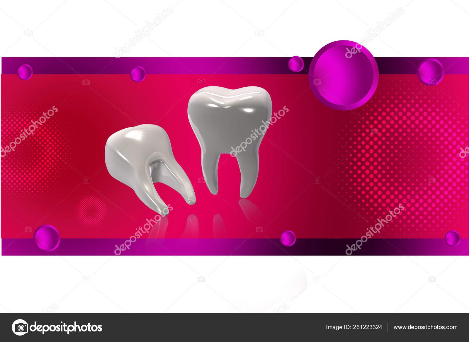 Digital Illustration Teeth Color Background Stock Photo by ©YAYImages ...