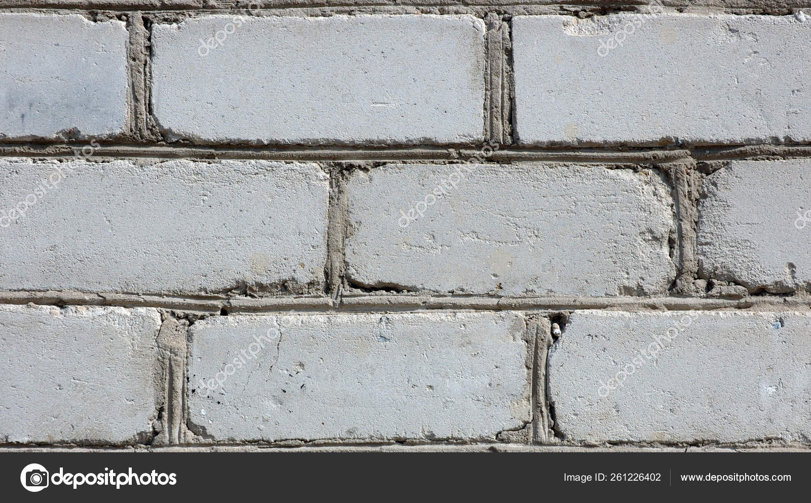 Old Gray Brick Wall White Silicate Bricks Background — Stock Photo ...