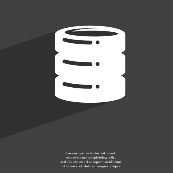 Hard Disk Database Icon Symbol Flat Modern Web Design Long Stock Photo ...