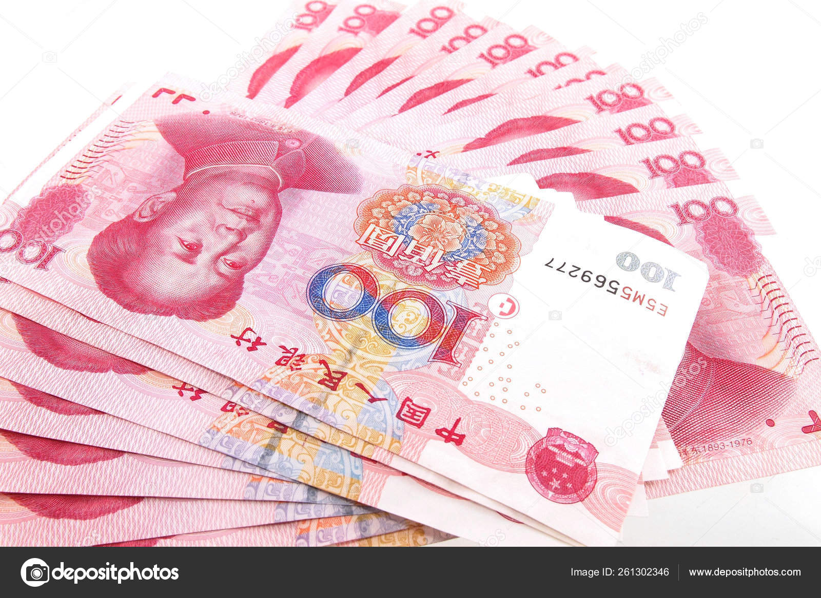 Chinese Money Isolated White Background Stock Illustration by ...
