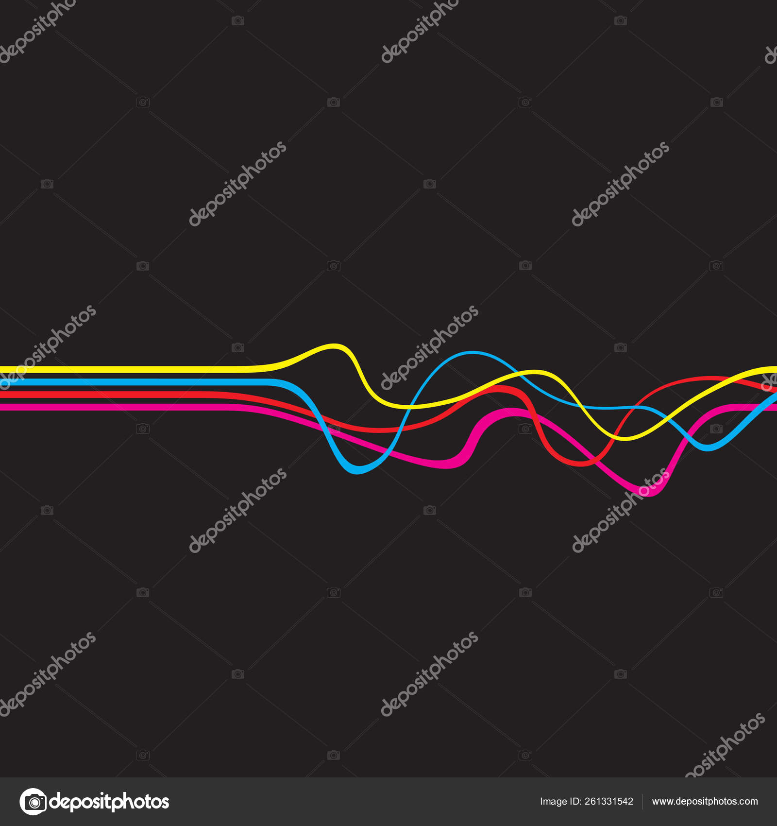 Abstract Layout Wavy Lines Cmyk Color Scheme Stock Photo by ©YAYImages ...