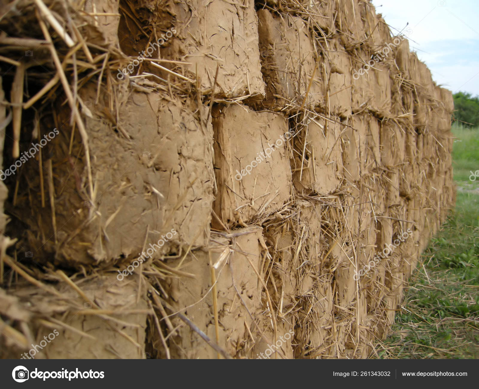Unburnt Mud Brick Wall Stock Photo by ©YAYImages 261343032