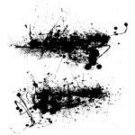 Black Ink Splat Abstract Background Room Add Text Stock Photo by ...