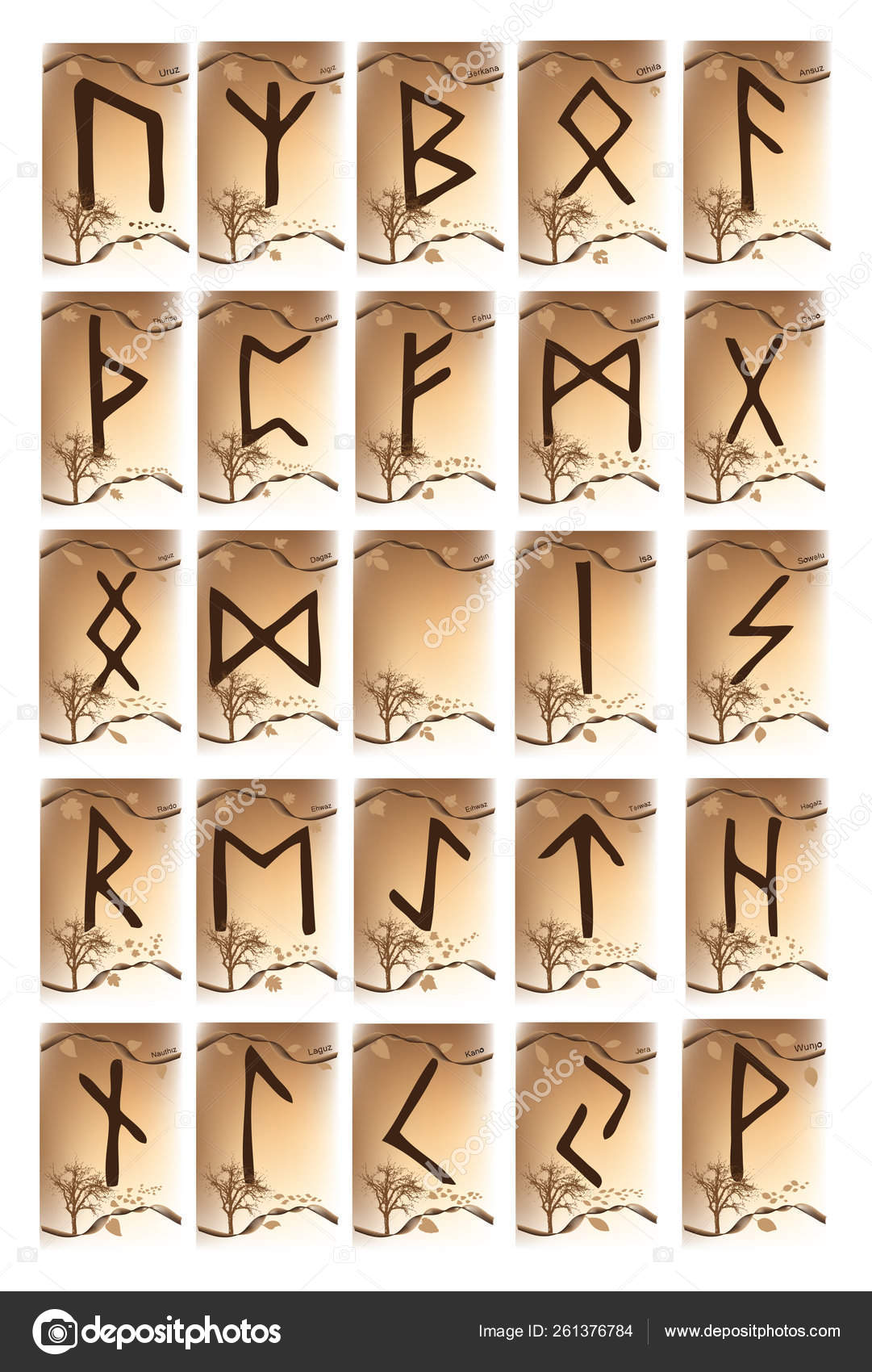 Vector Illustration Set Rune Symbols Stock Photo by ©YAYImages 261376784