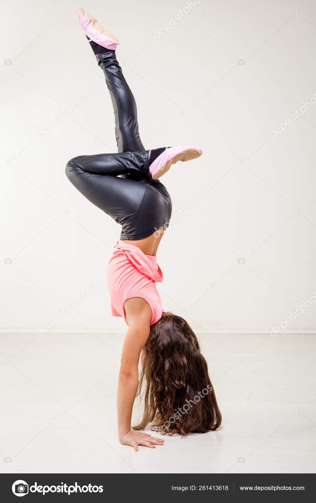 Beautiful Young Girl Dancing Dance Studio Stock Photo by ©YAYImages ...