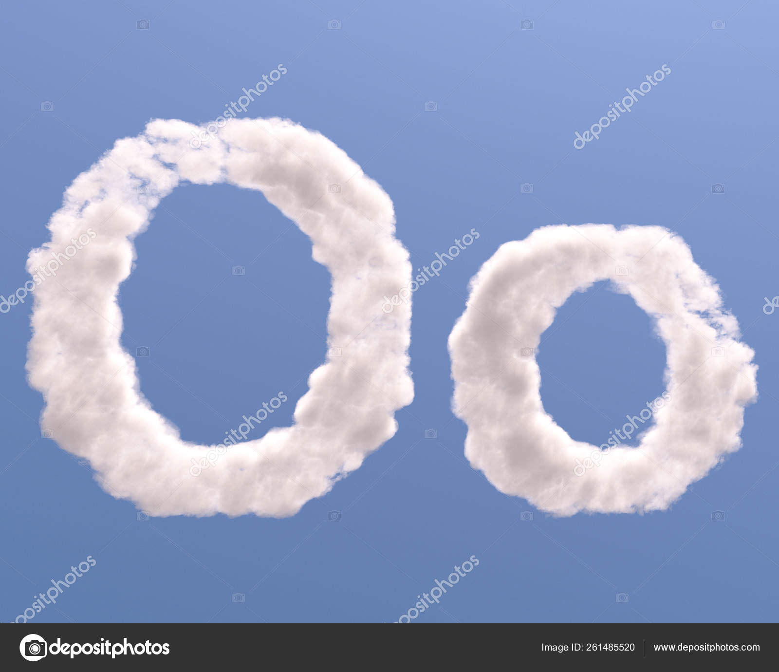 Letter Cloud Shape Isolated White Background — Stock Photo © YAYImages ...