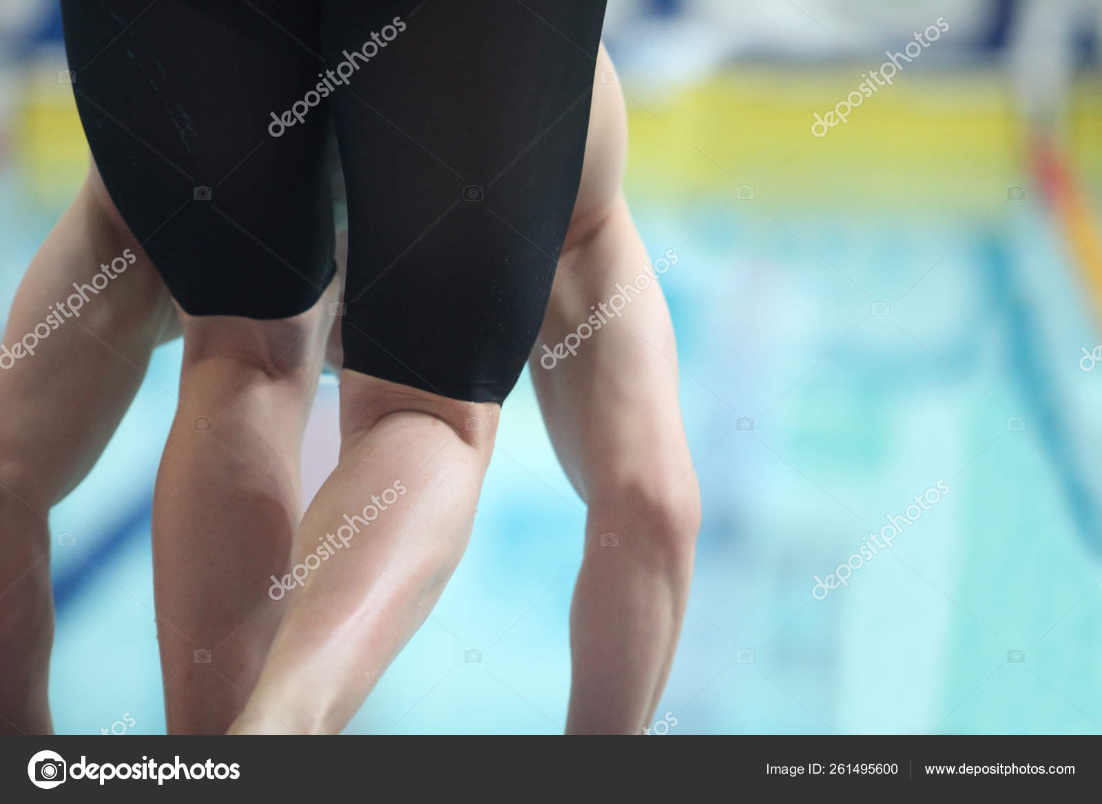 Swimmer Start Jumping Swimming Pool Stock Photo by ©YAYImages 261495600
